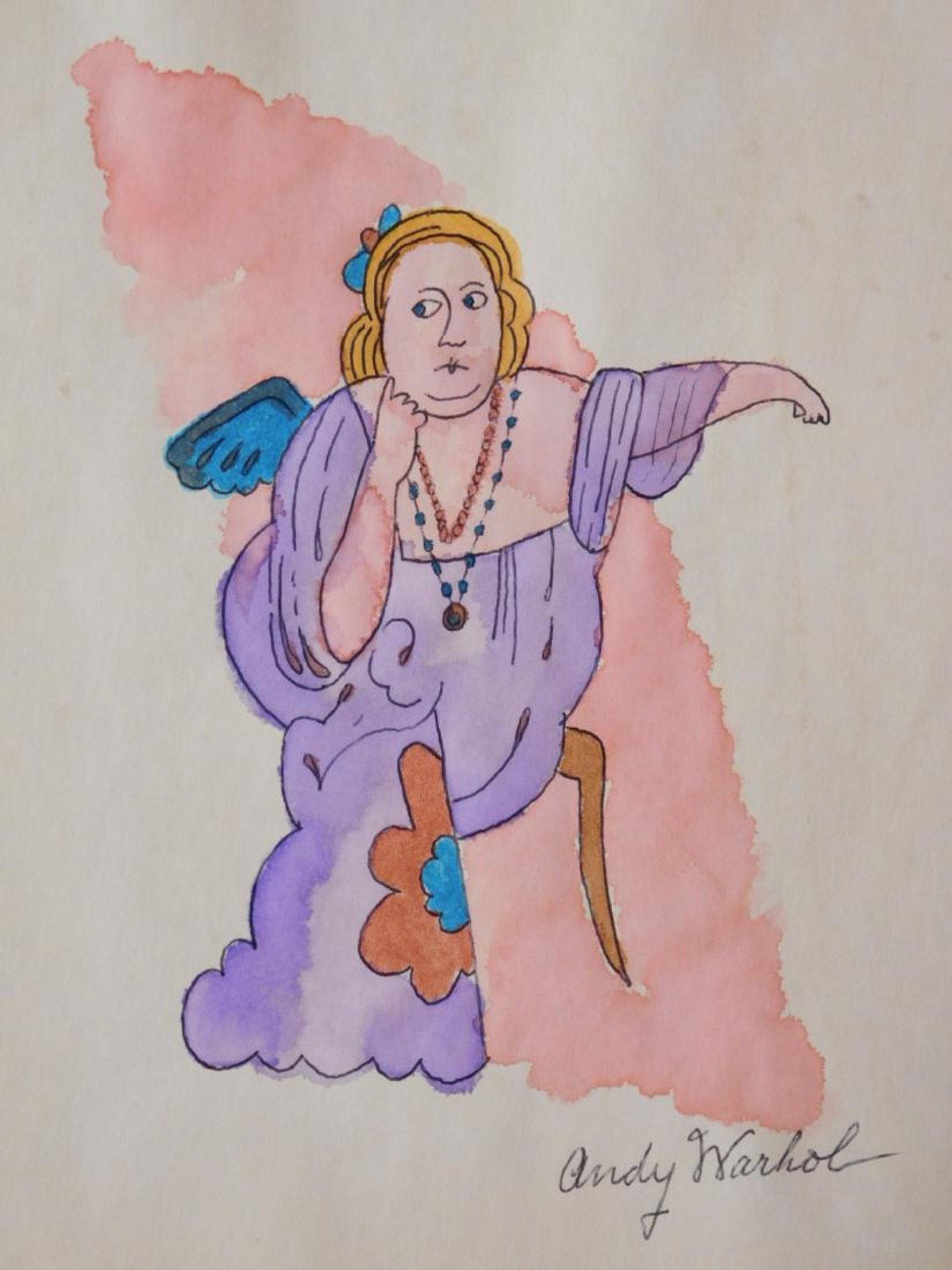 Andy Warhol : Seated Angel - Andy Warhol
